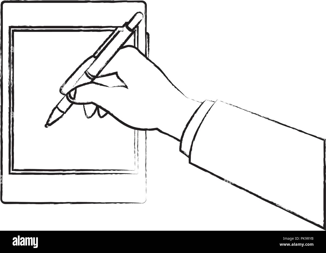 Man sketch pad Stock Vector Images - Alamy