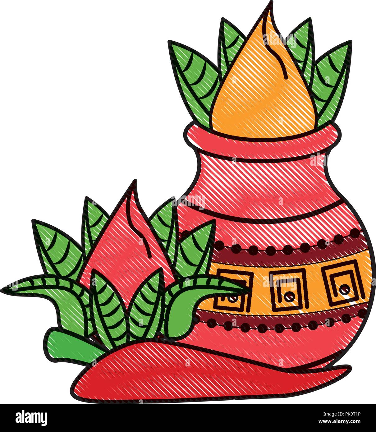 Ugadi indian elements scribble Stock Vector Image & Art - Alamy