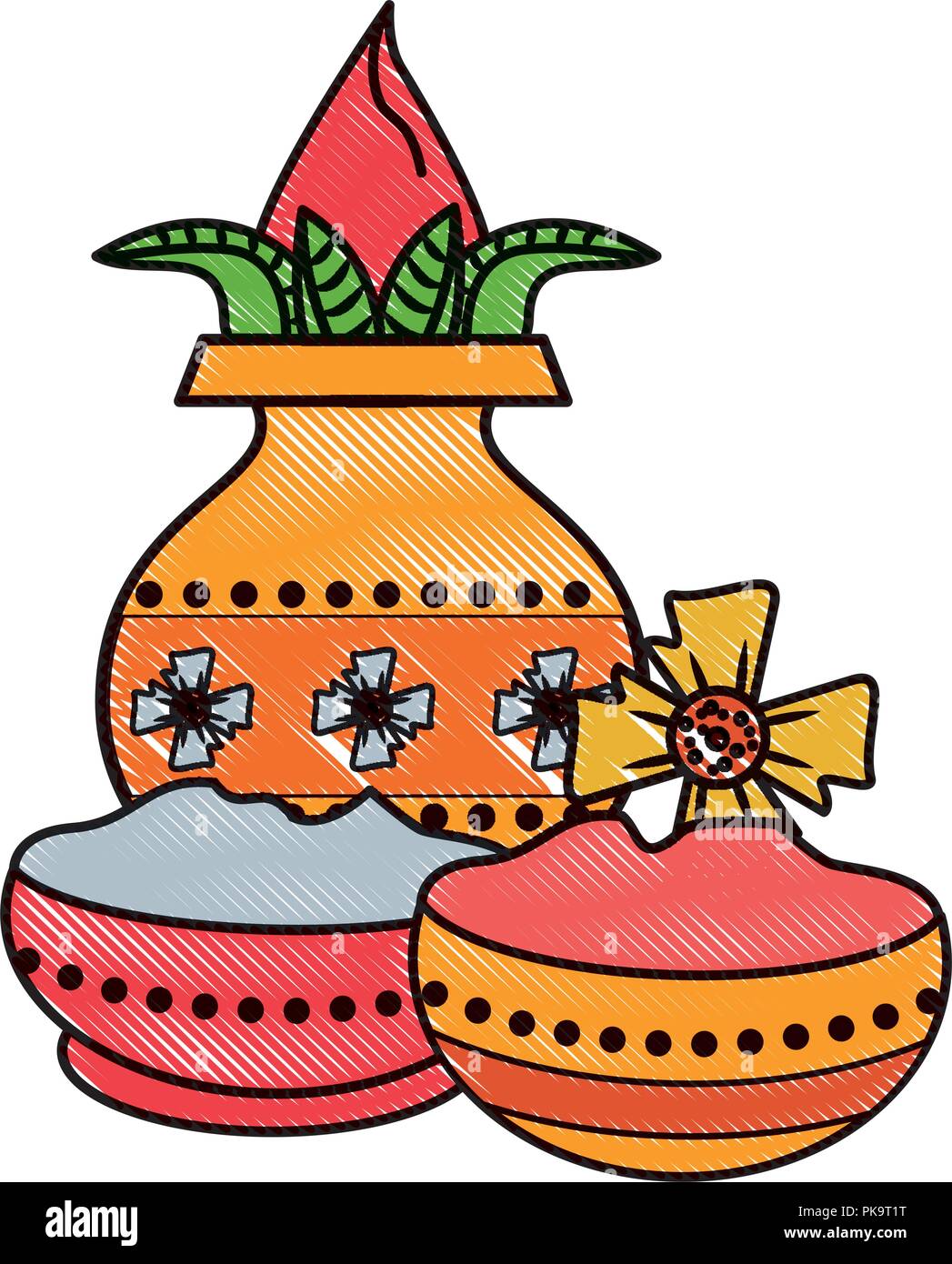 Ugadi indian elements scribble Stock Vector Image & Art - Alamy