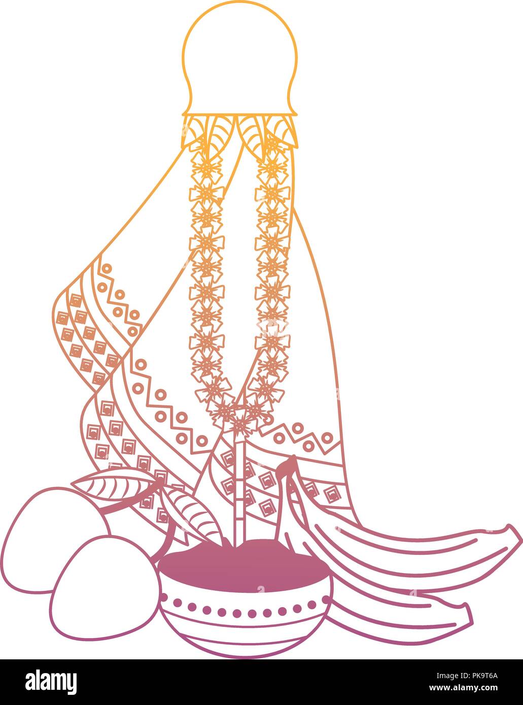 Ugadi indian elements rainbow lines Stock Vector Image & Art - Alamy