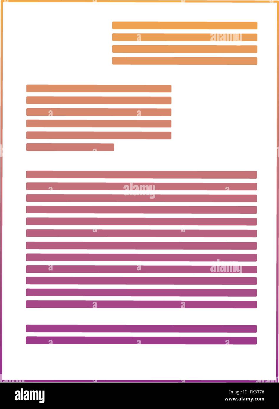 Document sheet isolated rainbow lines Stock Vector Image & Art - Alamy