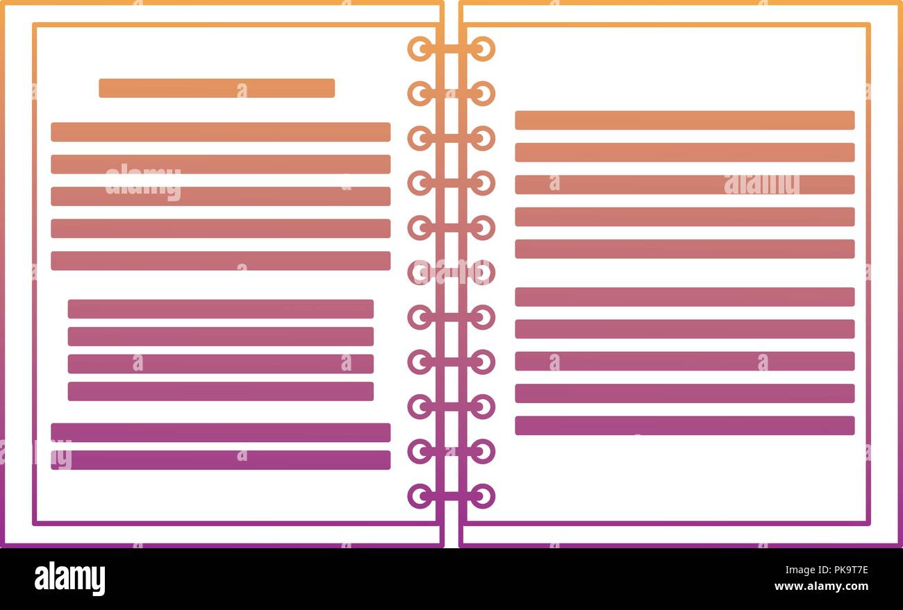 Notebook open isolated rainbow lines Stock Vector Image & Art - Alamy