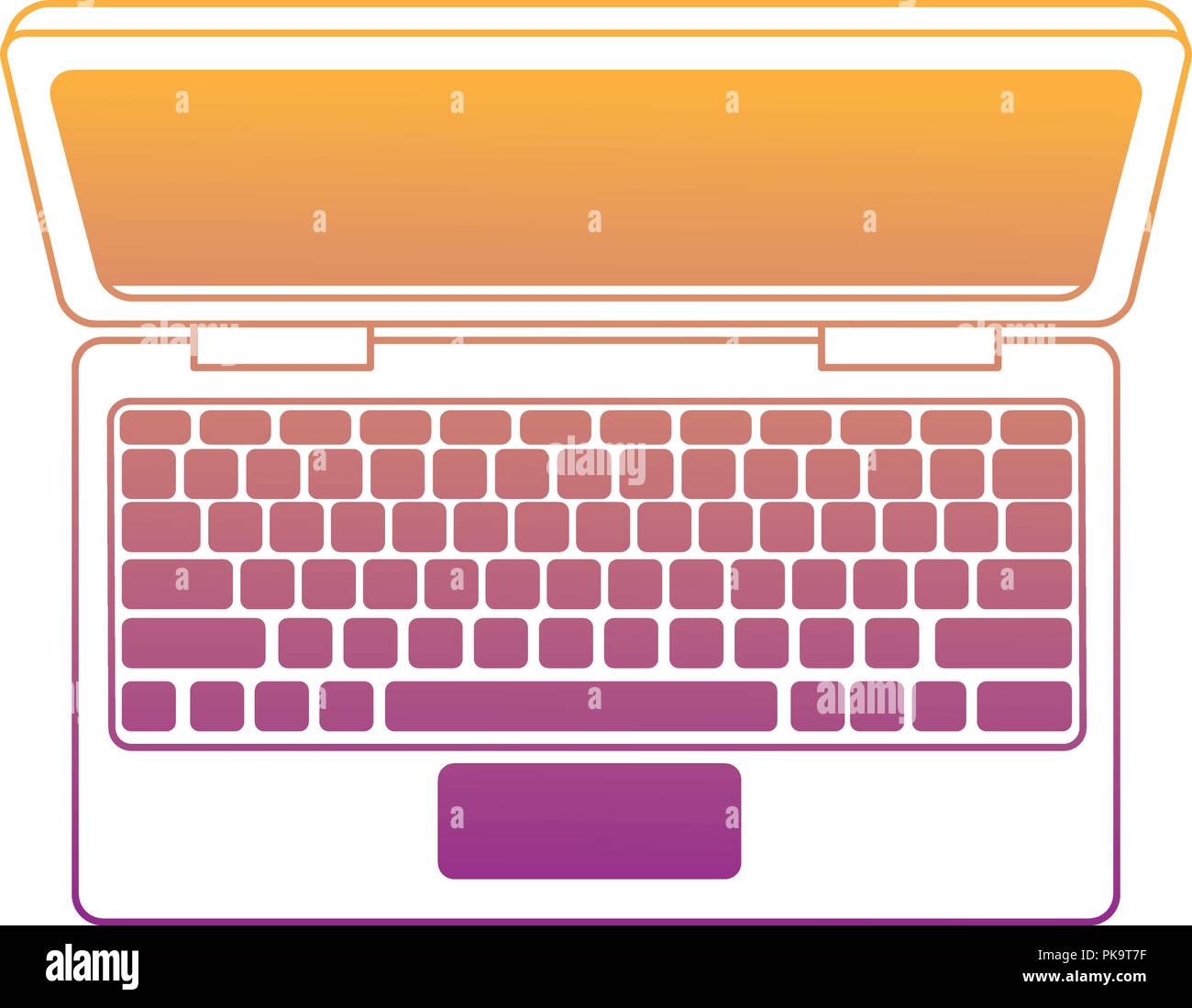Laptop computer isolated rainbow lines Stock Vector Image & Art - Alamy