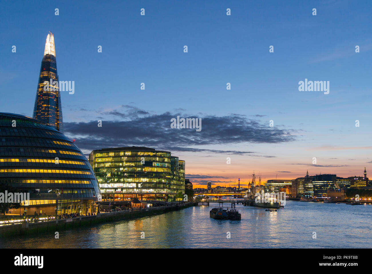 River Thames and City Hall, London Stock Photo - Alamy