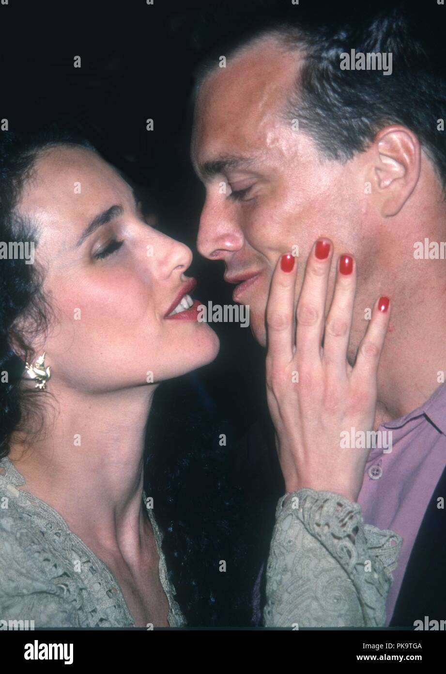 Andi McDowell and husband 1991 Photo By Adam Scull/PHOTOlink.net Stock ...