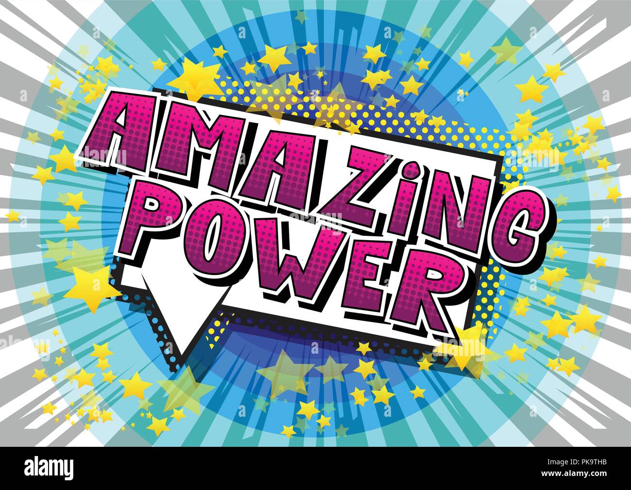 Amazing Power - Vector illustrated comic book style phrase Stock Vector ...