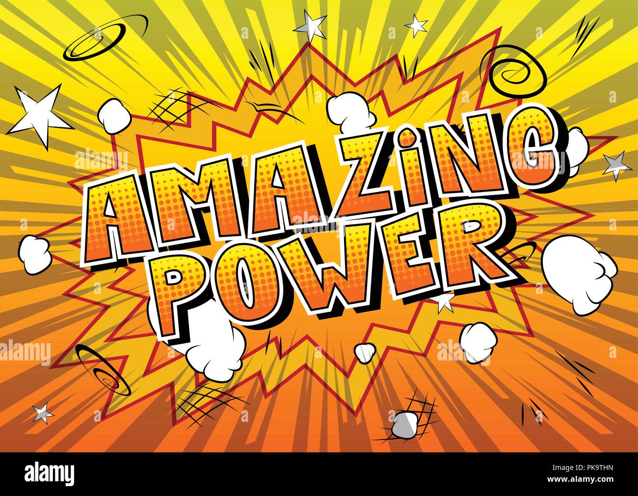Amazing Power - Vector illustrated comic book style phrase Stock Vector ...
