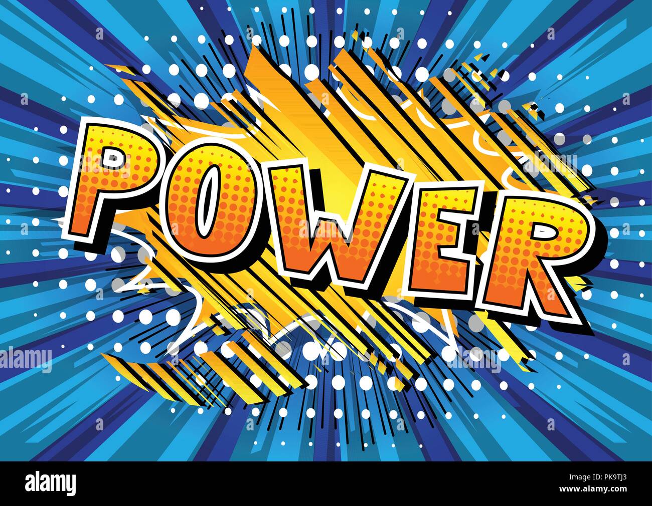Power - Vector illustrated comic book style phrase Stock Vector Image ...