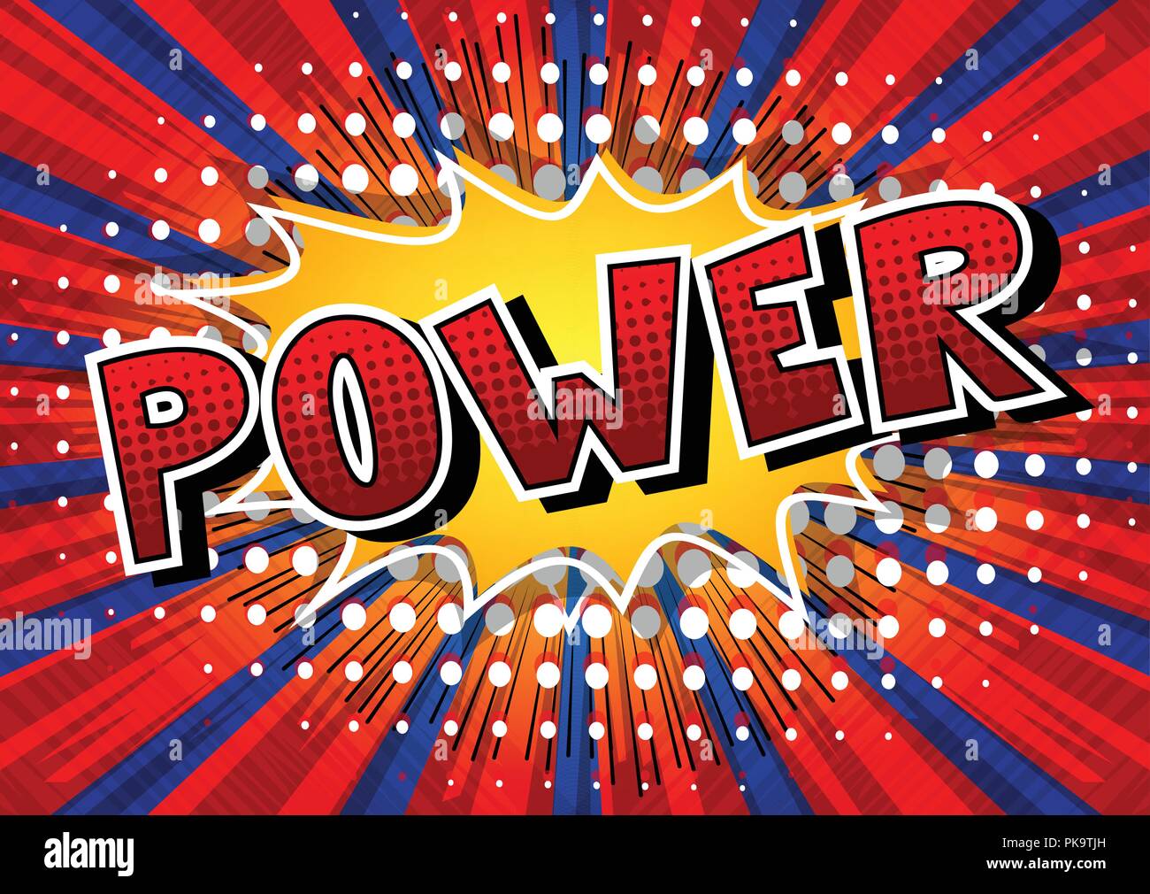 Power - Vector illustrated comic book style phrase Stock Vector Image ...