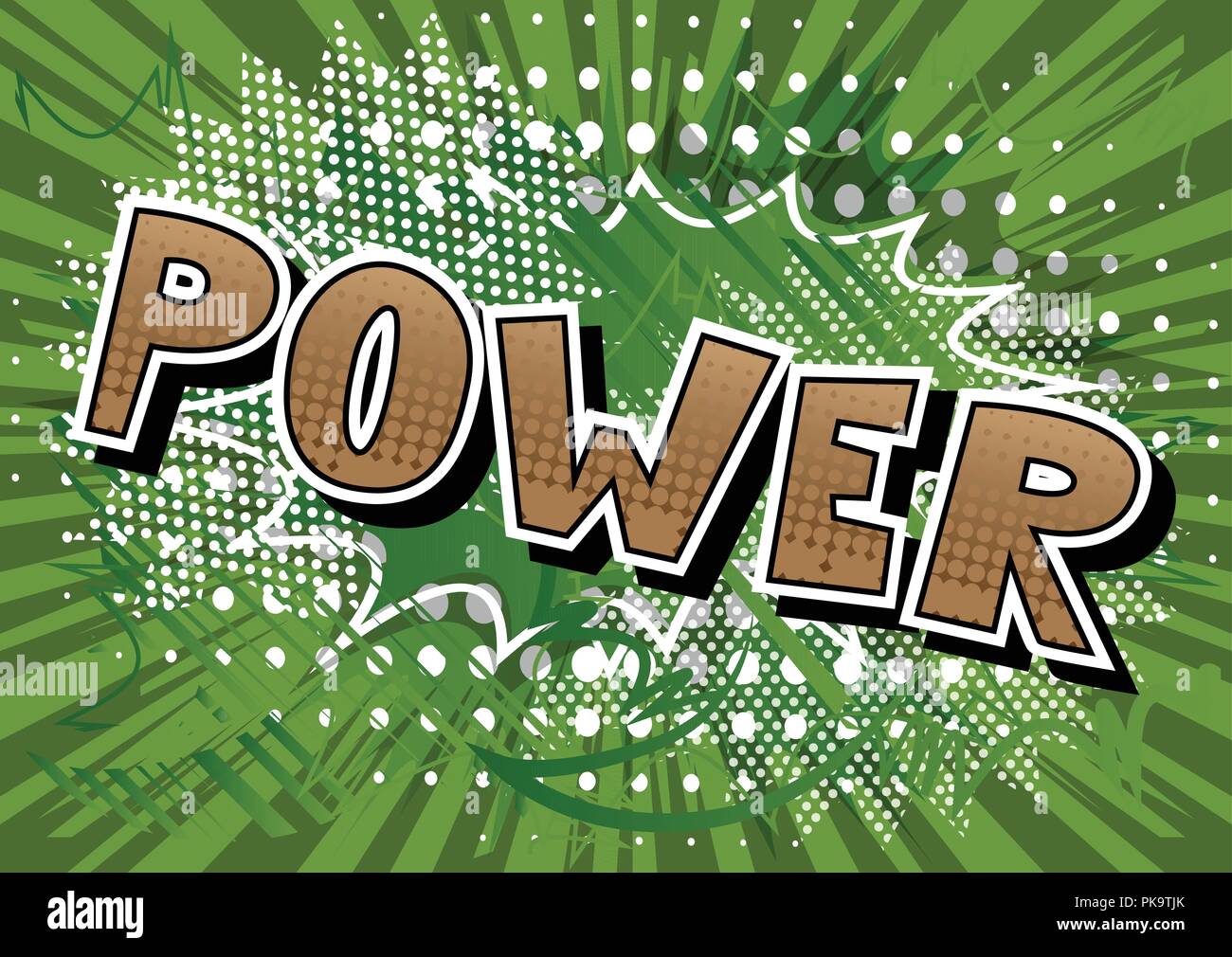 Power - Vector illustrated comic book style phrase Stock Vector Image ...