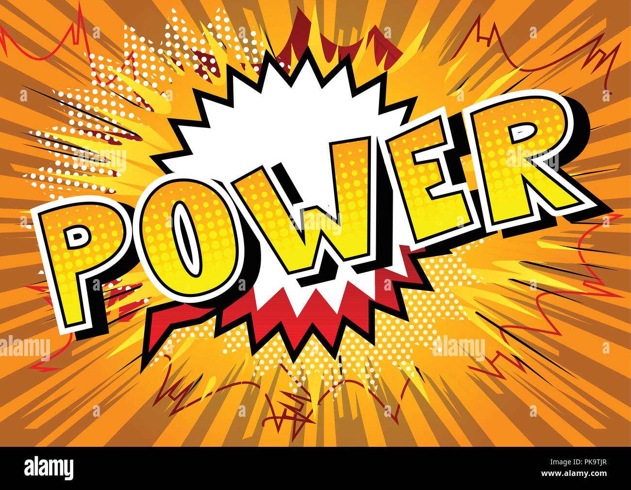 Power - Vector illustrated comic book style phrase Stock Vector Image ...