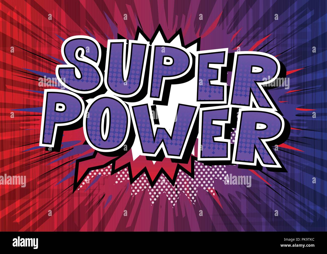 Super Power - Vector illustrated comic book style phrase Stock Vector ...