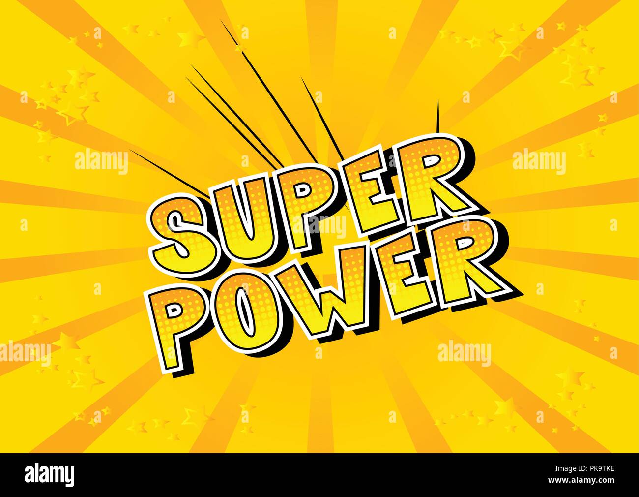 Super Power - Vector illustrated comic book style phrase Stock Vector ...