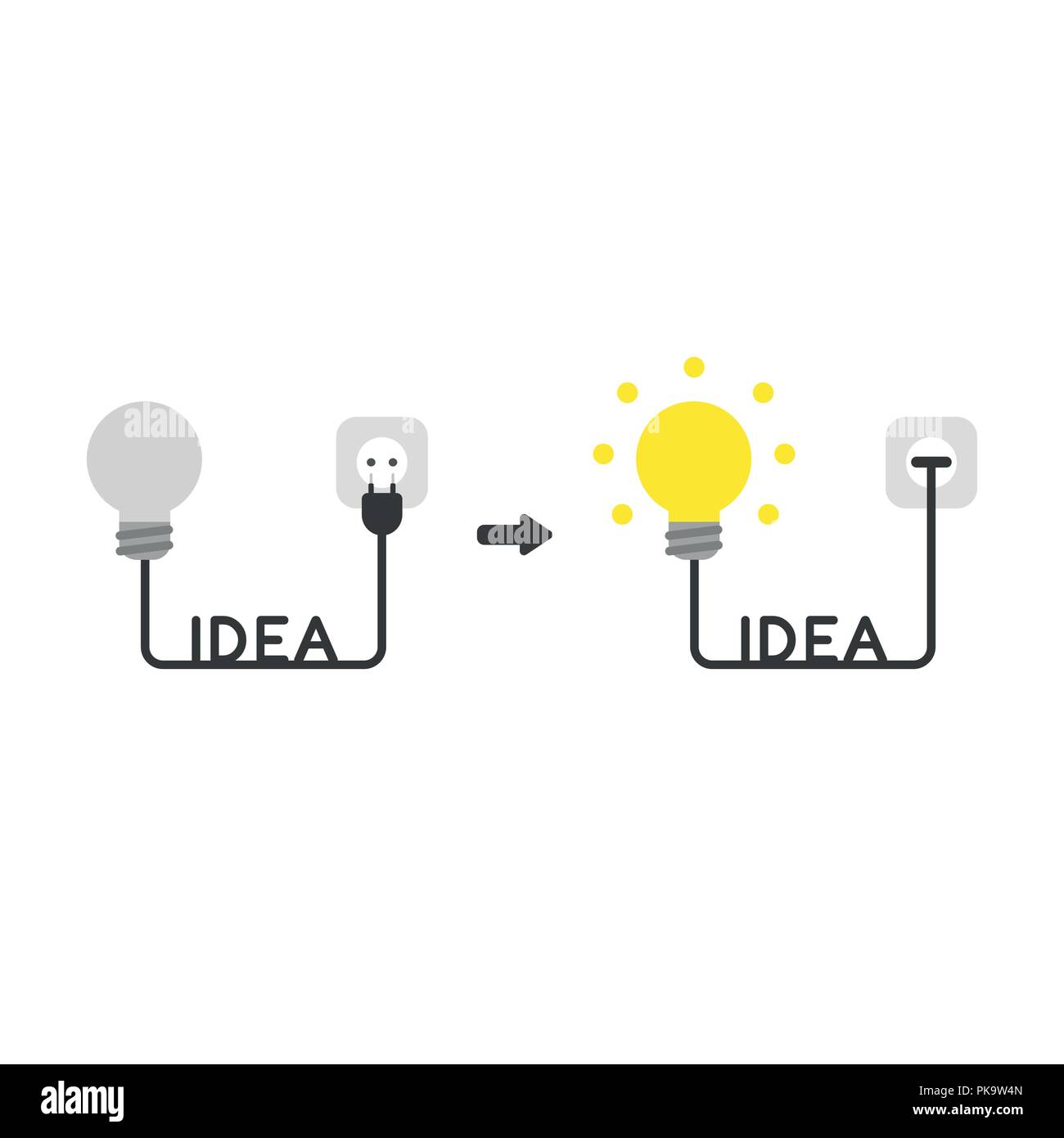 Plugged into Stock Vector Images - Alamy