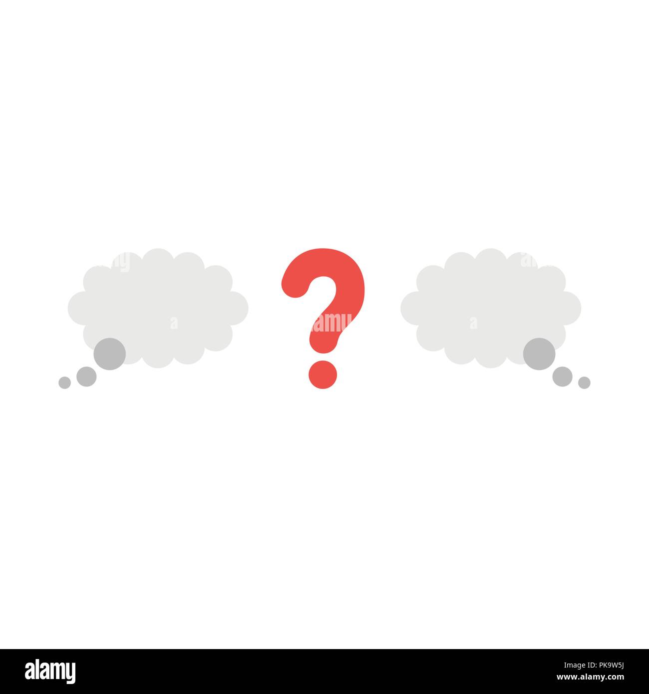 Vector illustration icon concept of question mark between thought ...