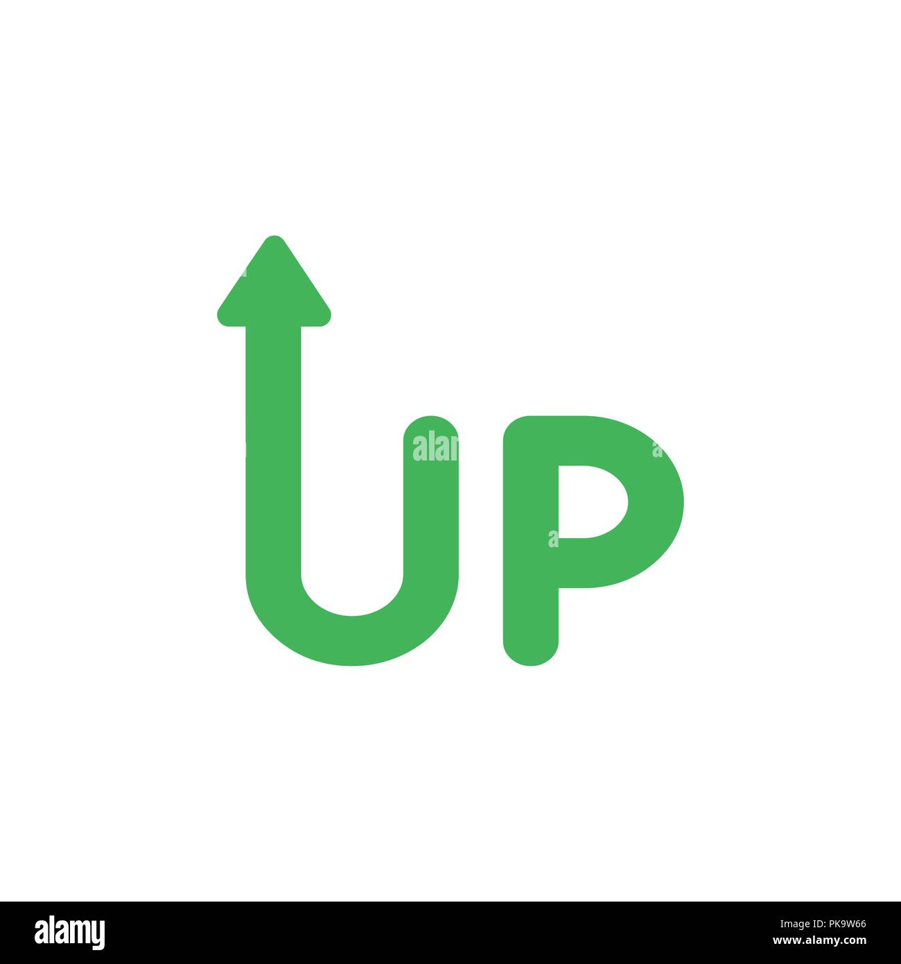 Vector illustration icon concept of up word with arrow moving up Stock ...