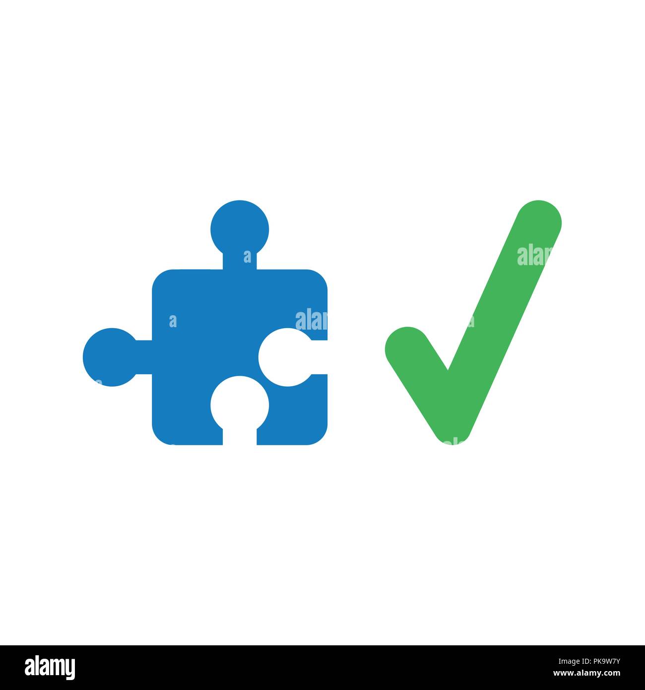 Vector illustration icon concept of missing jigsaw puzzle piece with ...