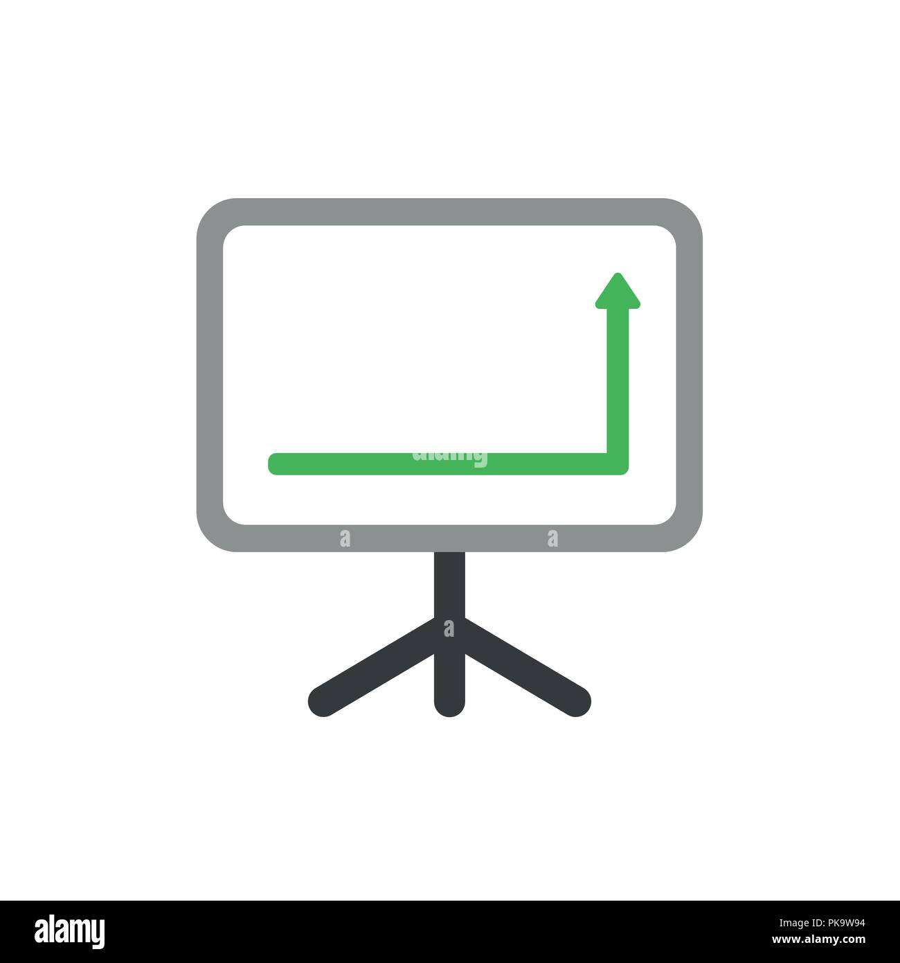 Vector illustration icon concept of sales chart arrow moving down and ...