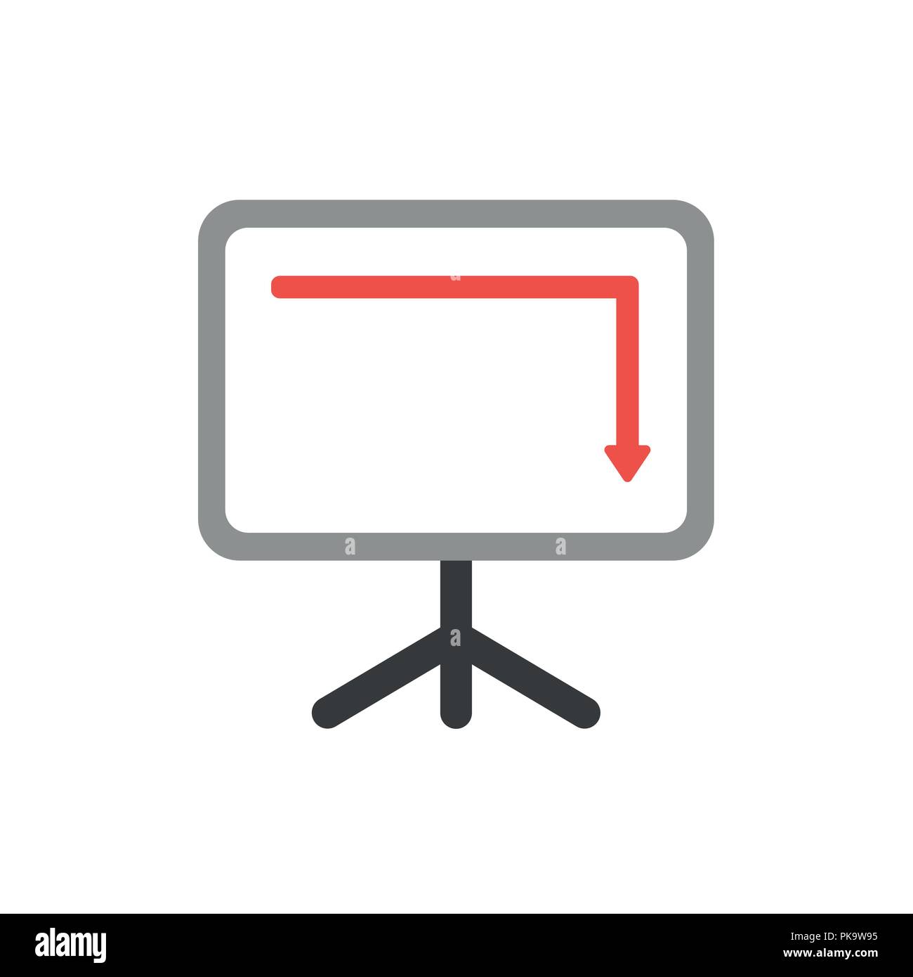 Vector illustration icon concept of sales chart arrow moving up and ...