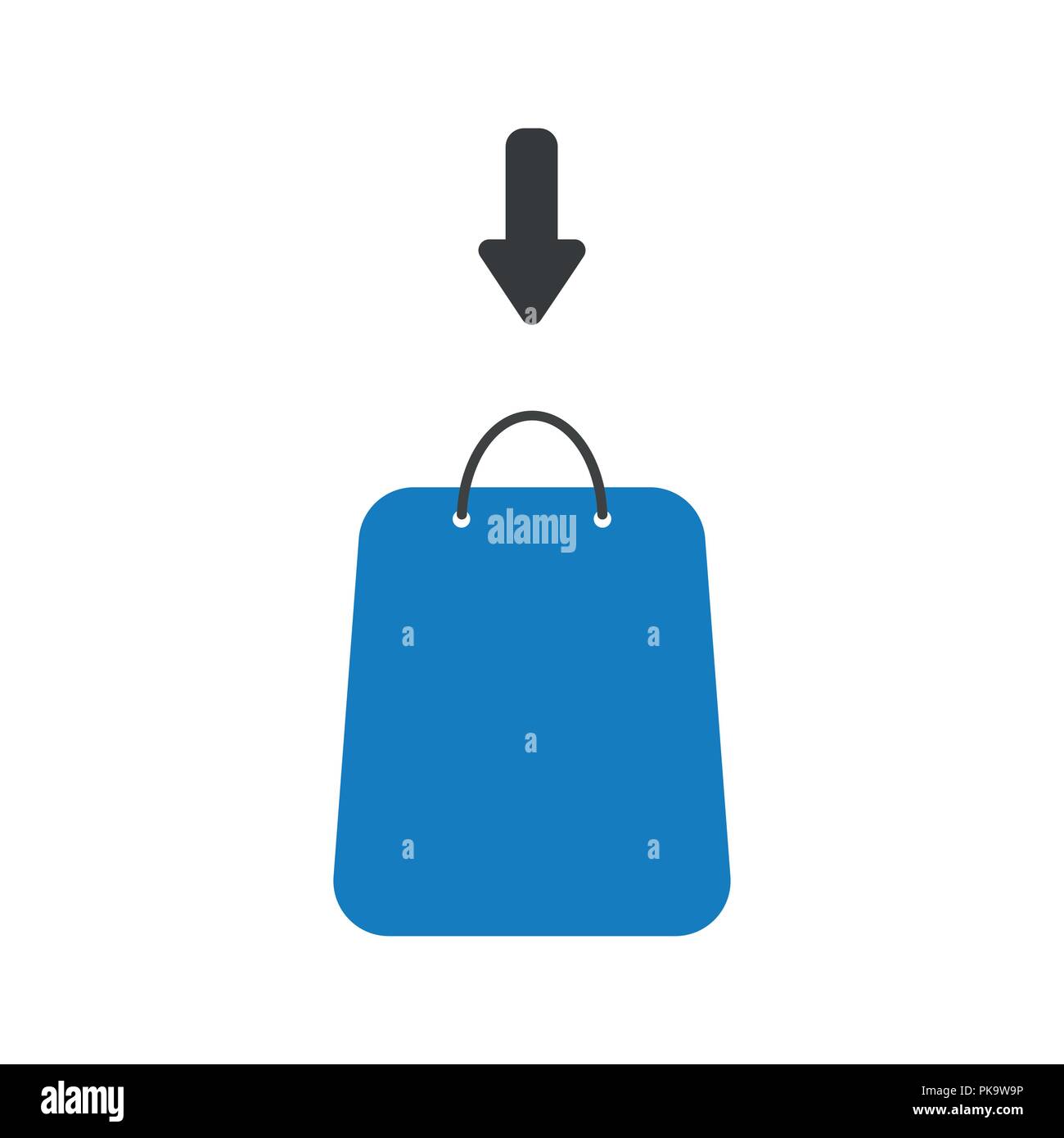 Vector illustration icon concept of shopping bag with arrow Stock ...