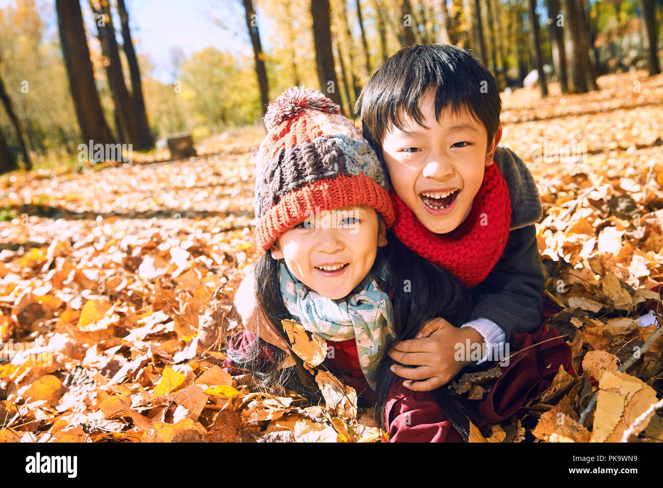 Two boys looking at girls hi-res stock photography and images - Alamy