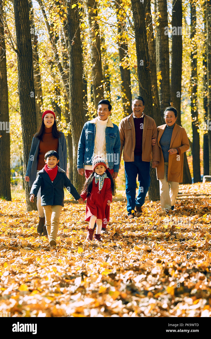Happy family outdoor outing Stock Photo - Alamy