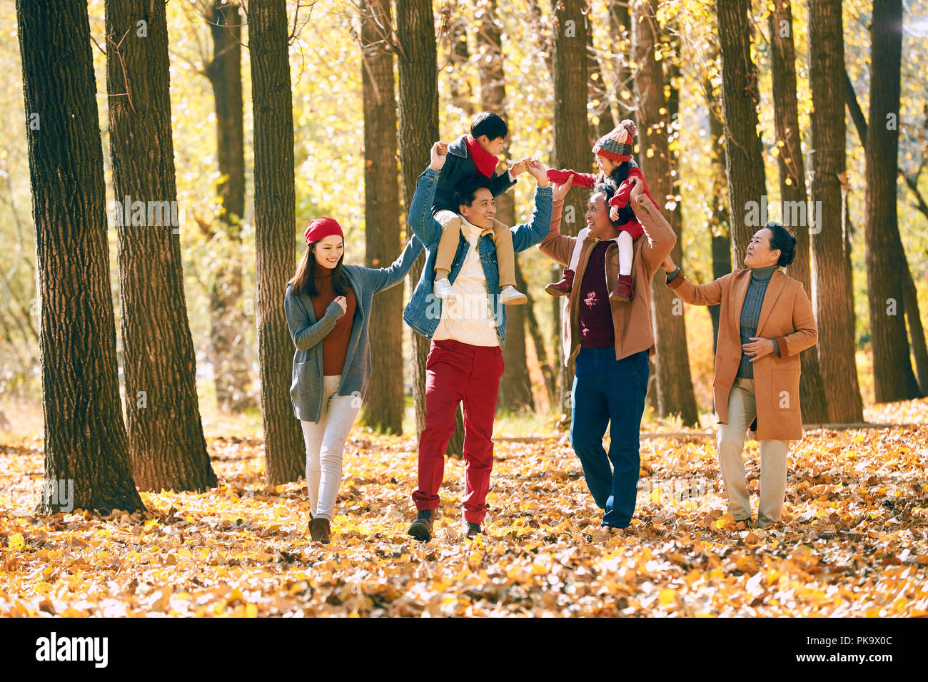 Happy family outdoor outing Stock Photo - Alamy