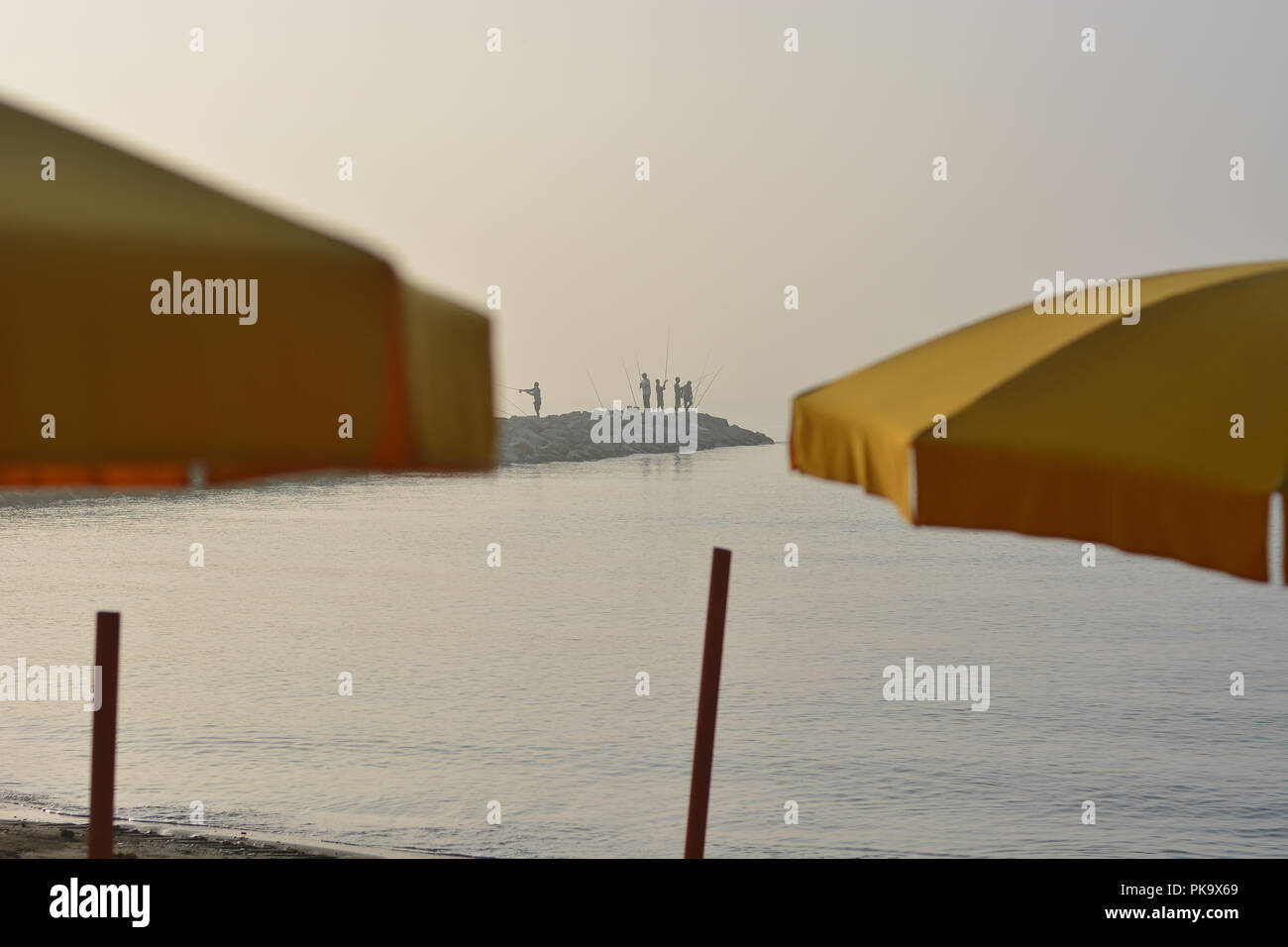 the morning humidity on the beach in May Stock Photo - Alamy