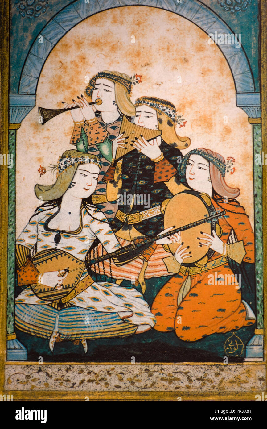 Painting in Galata Tower, Istanbul, Turkey Stock Photo - Alamy