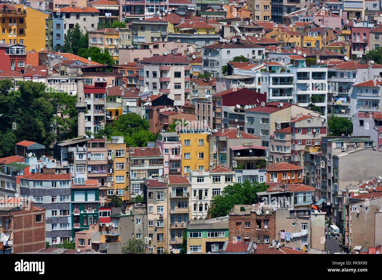 Colorful houses, Istanbul, Turkey Stock Photo - Alamy