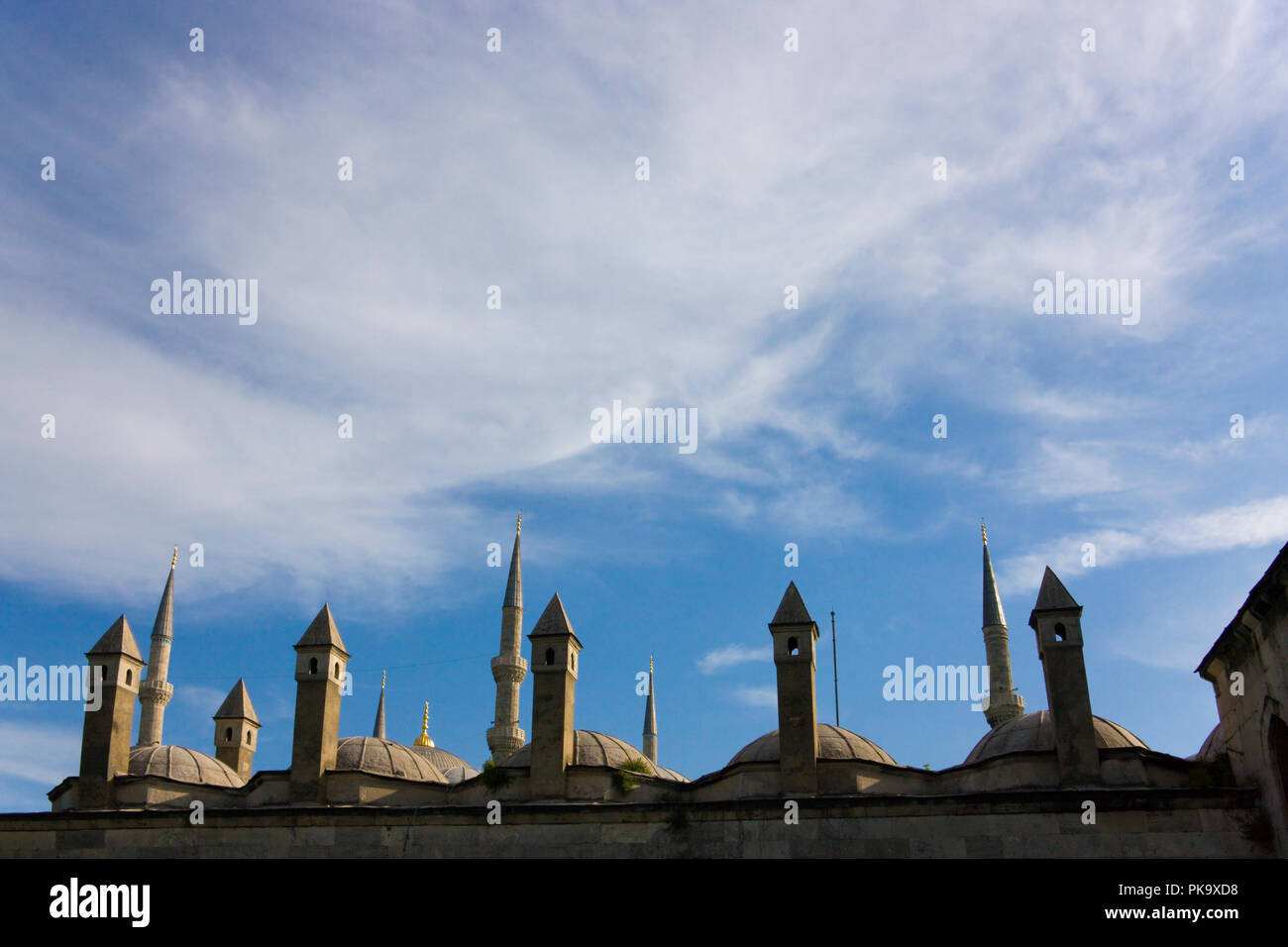 Pillars and spires of Hagia Sophia, Istanbul, Turkey Stock Photo - Alamy