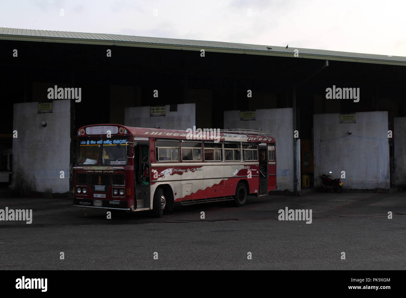 The Dambulla bus terminal, going to Sigiriya. Taken in Sri Lanka ...