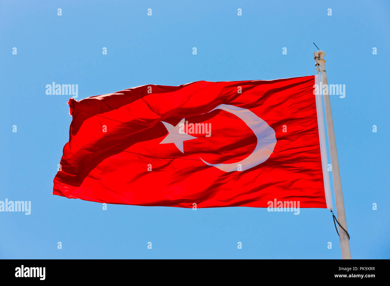 National flag, Turkey Stock Photo - Alamy