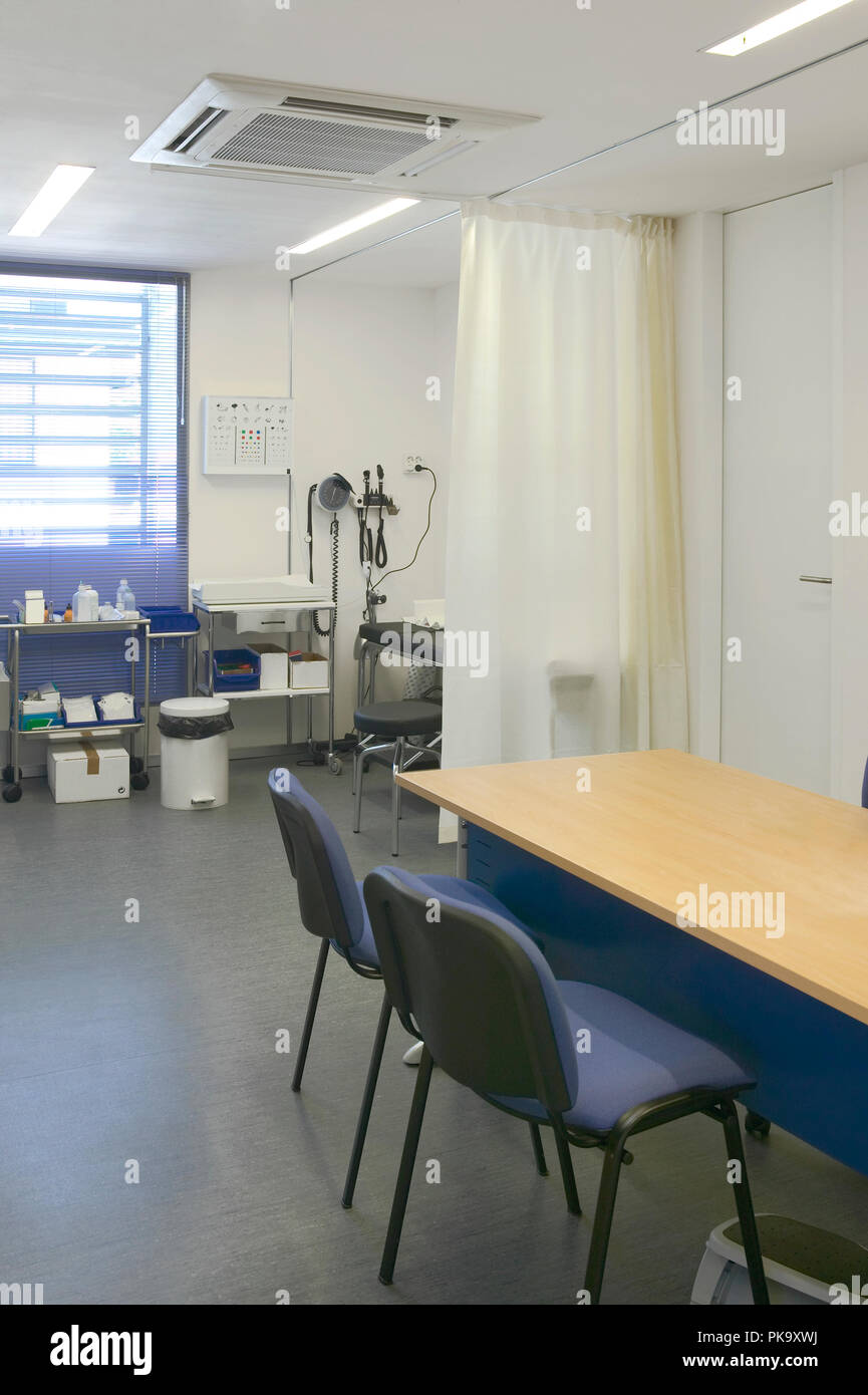 Hospital doctor consulting room. Healthcare equipment. Medical ...
