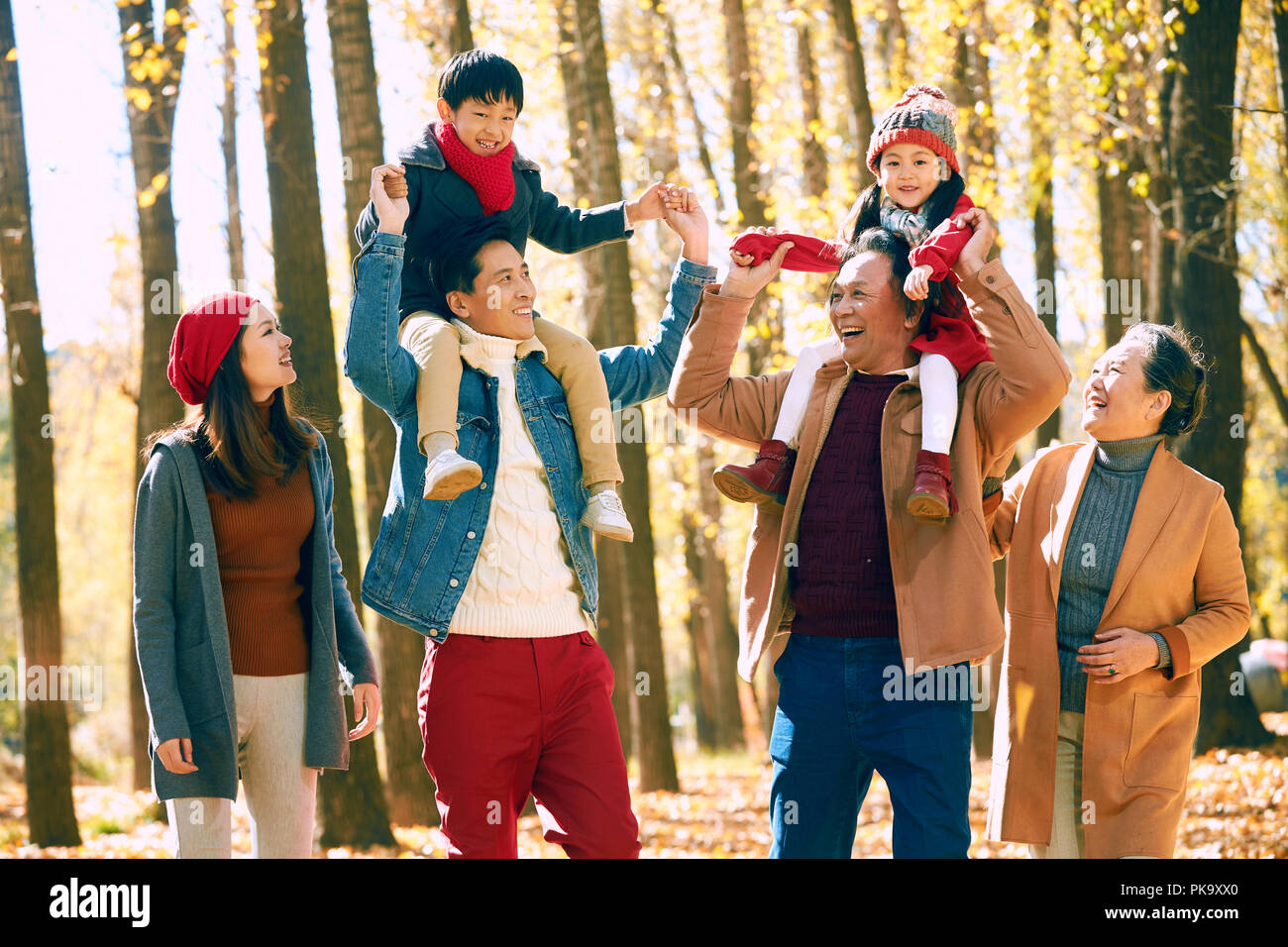 Happy family outdoor outing Stock Photo - Alamy
