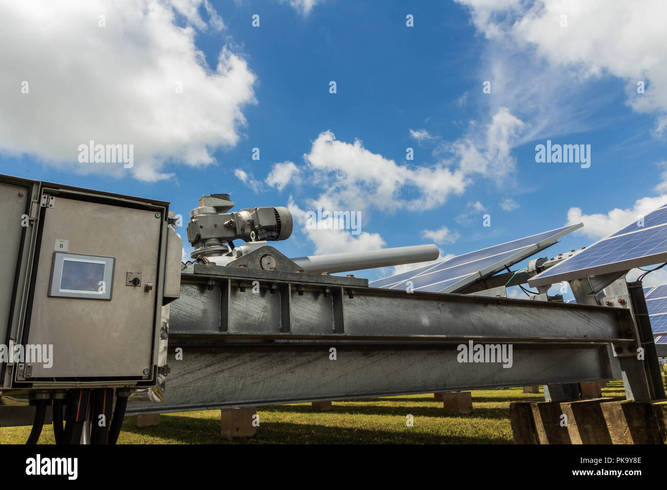 Control Cabinet of Solar Tracking System in Thailand Stock Photo - Alamy