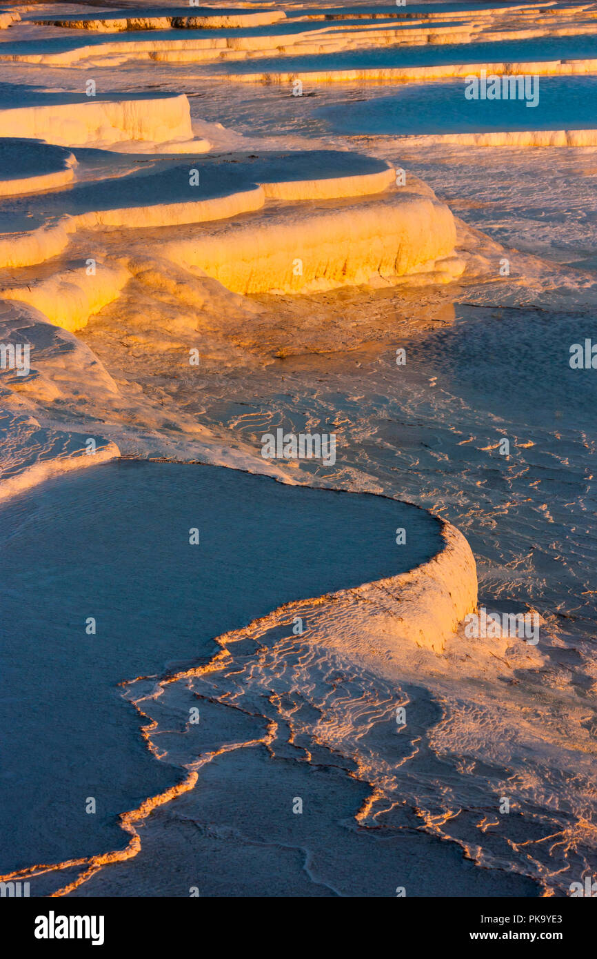 Travertine terraces of Pamukkale, Turkey (UNESCO World Heritage site Stock Photo - Alamy
