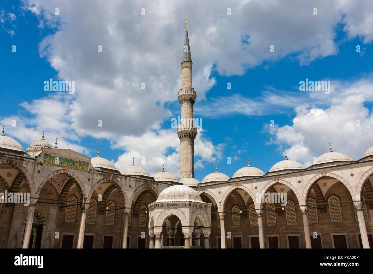 Inside Blue Mosque (Sultan Ahmed Mosque), Istanbul, Turkey Stock Photo ...