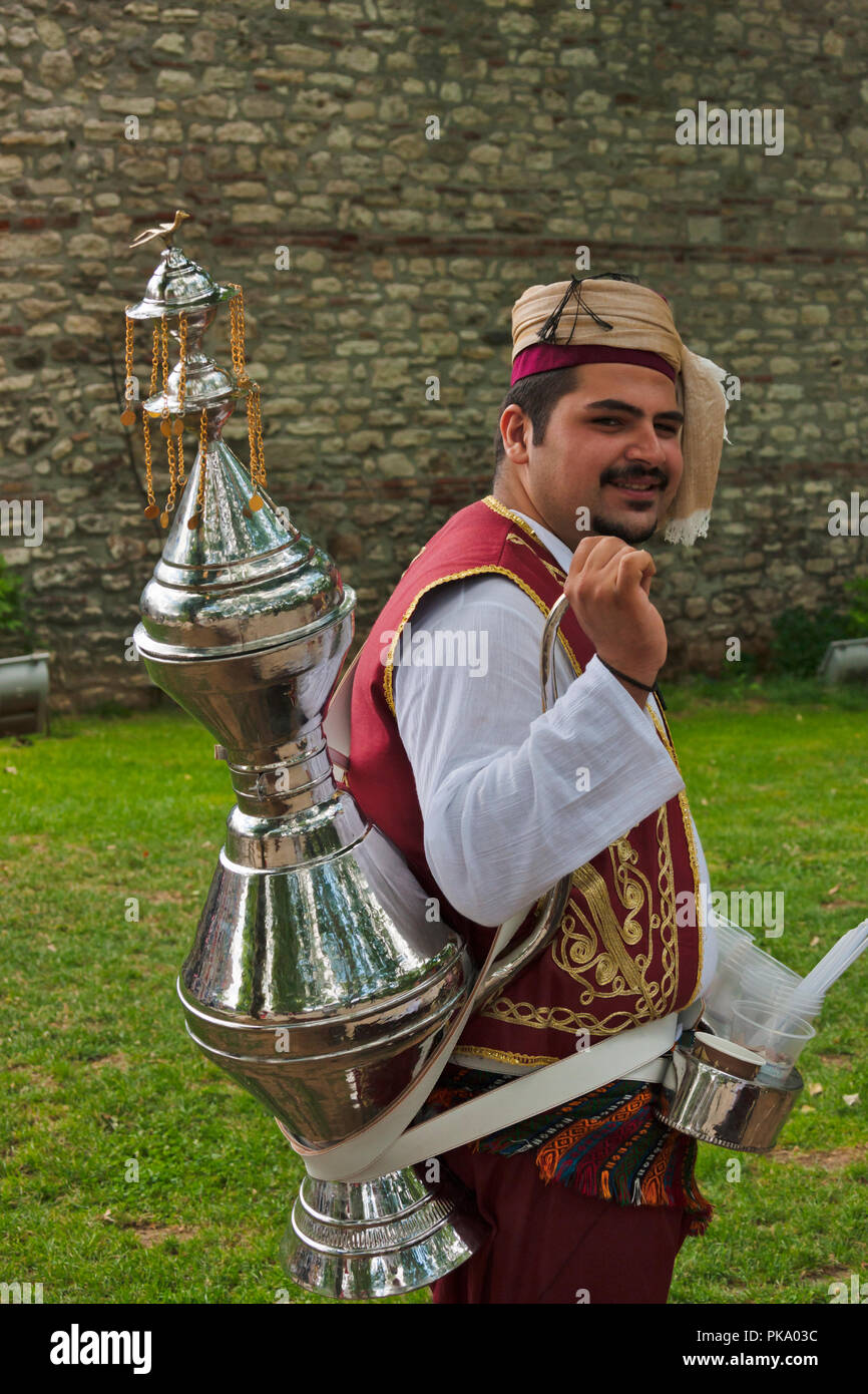 Man selling water, Istanbul, Turkey Stock Photo - Alamy