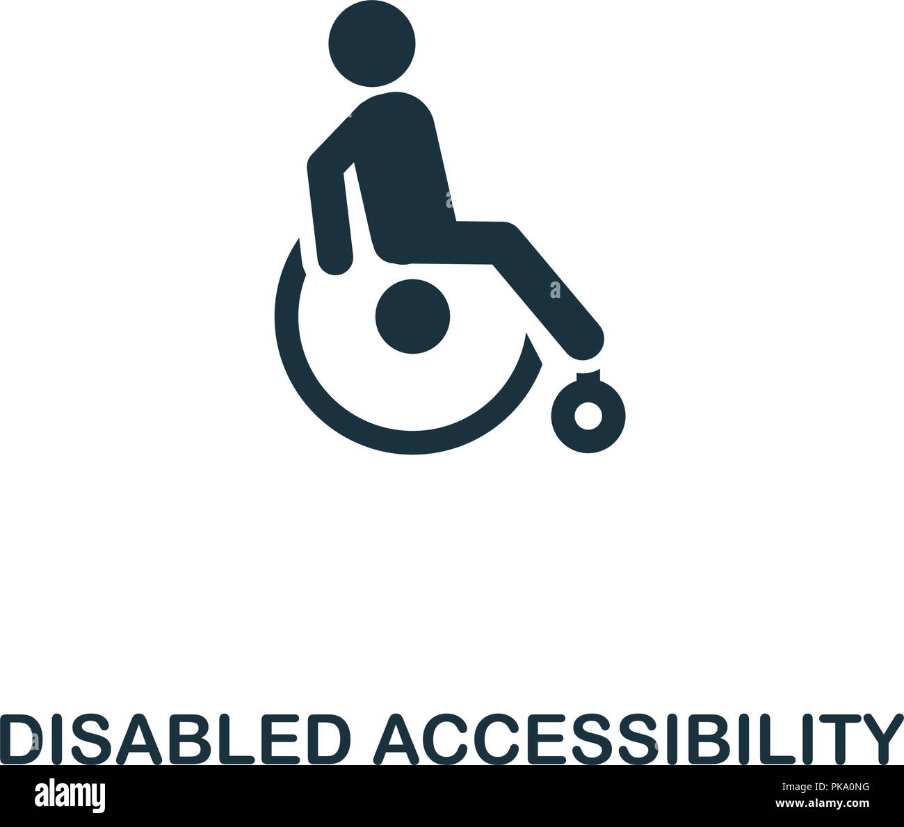Disabled Accessibility icon. Monochrome style design from city elements ...
