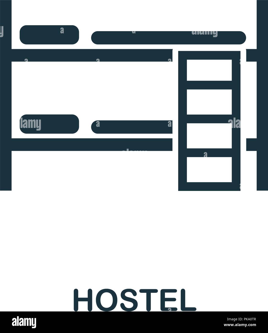 Hostel icon. Monochrome style design from city elements collection. UI ...