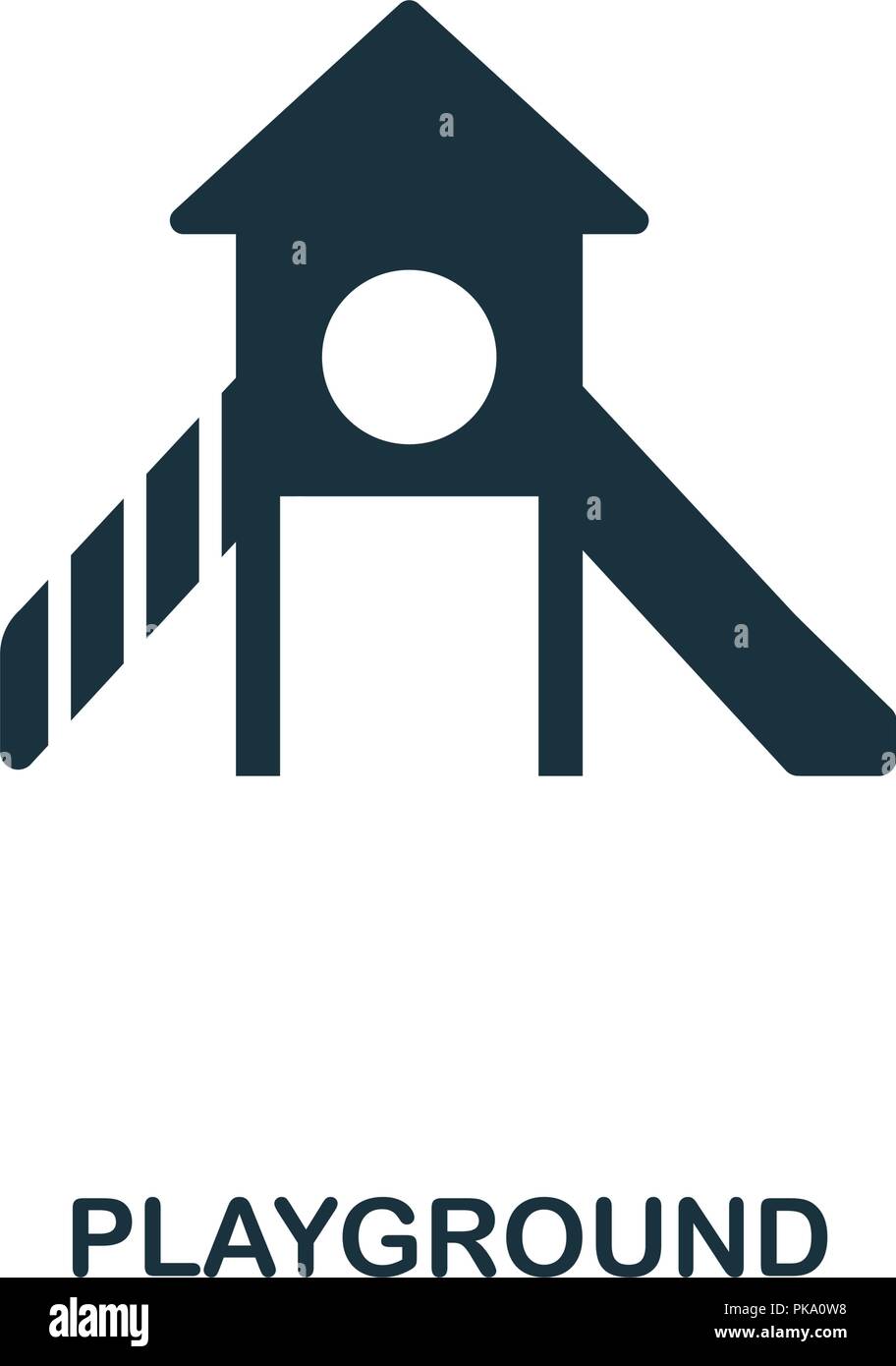 Playground icon. Monochrome style design from city elements collection ...