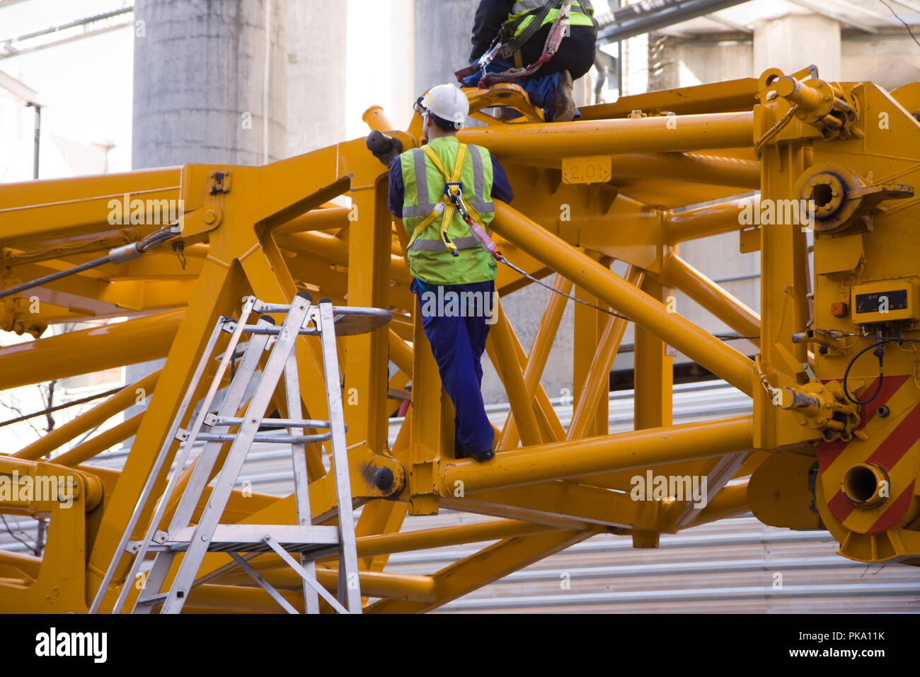 builders at work Stock Photo - Alamy