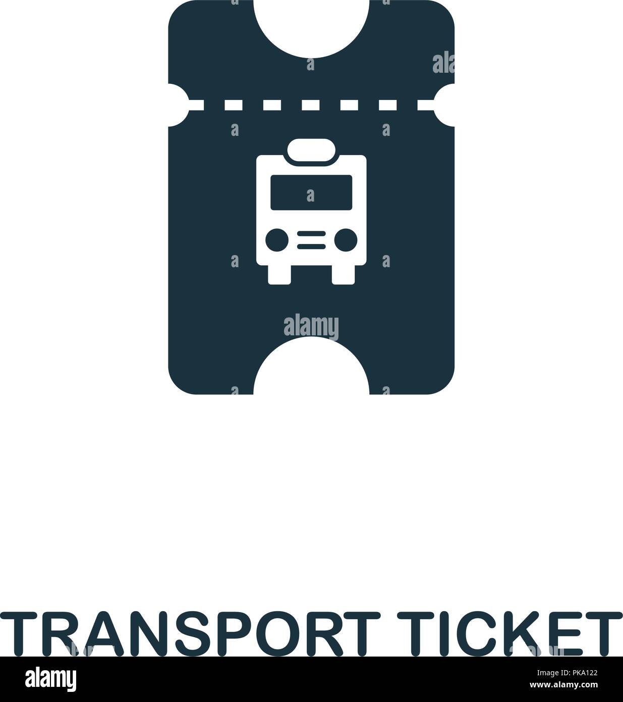 Transport Ticket icon. Monochrome style design from city elements ...