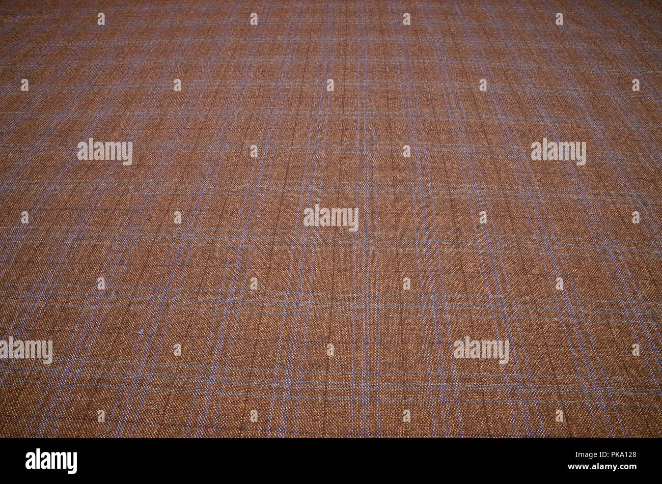 Woolen suit fabric, cage brown-blue Stock Photo - Alamy