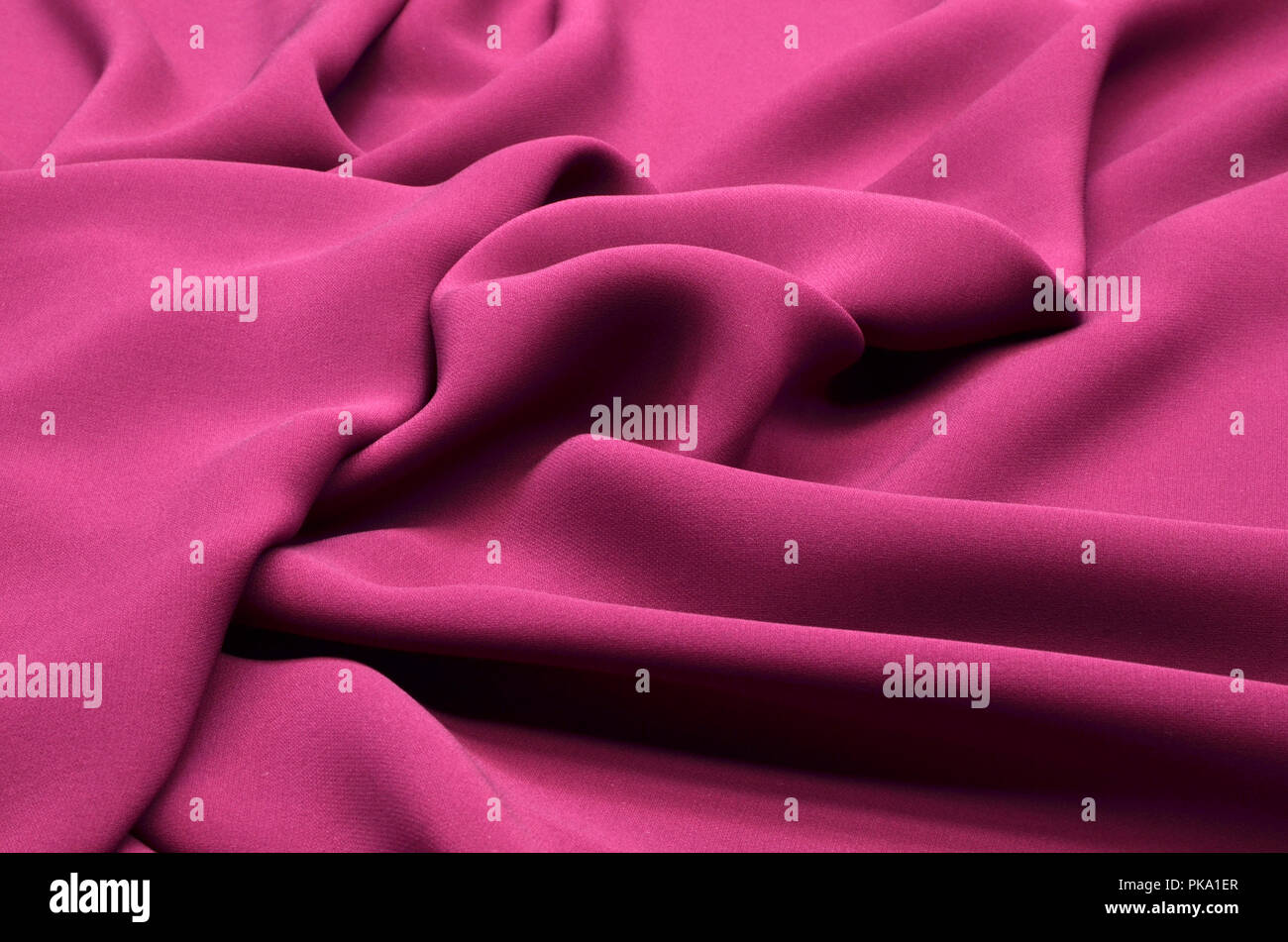 Fabric made of silk kadi and elastane stretch burgundy color Stock ...