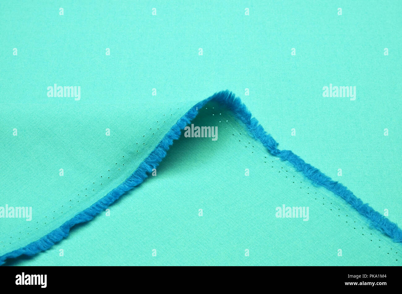 Wool fabric of light turquoise color, double Stock Photo - Alamy