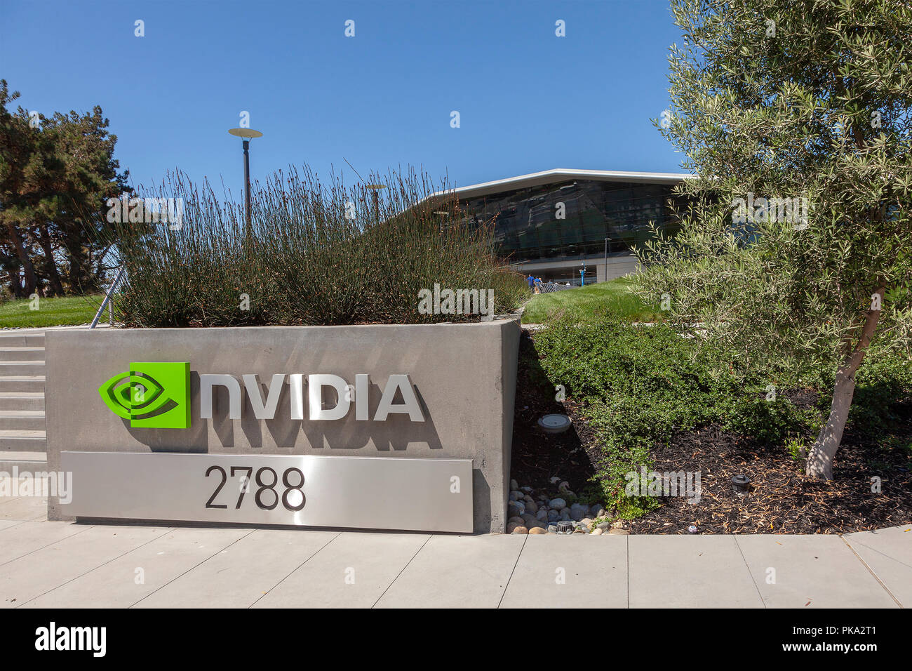 New headquarters building for Nvidia Stock Photo - Alamy