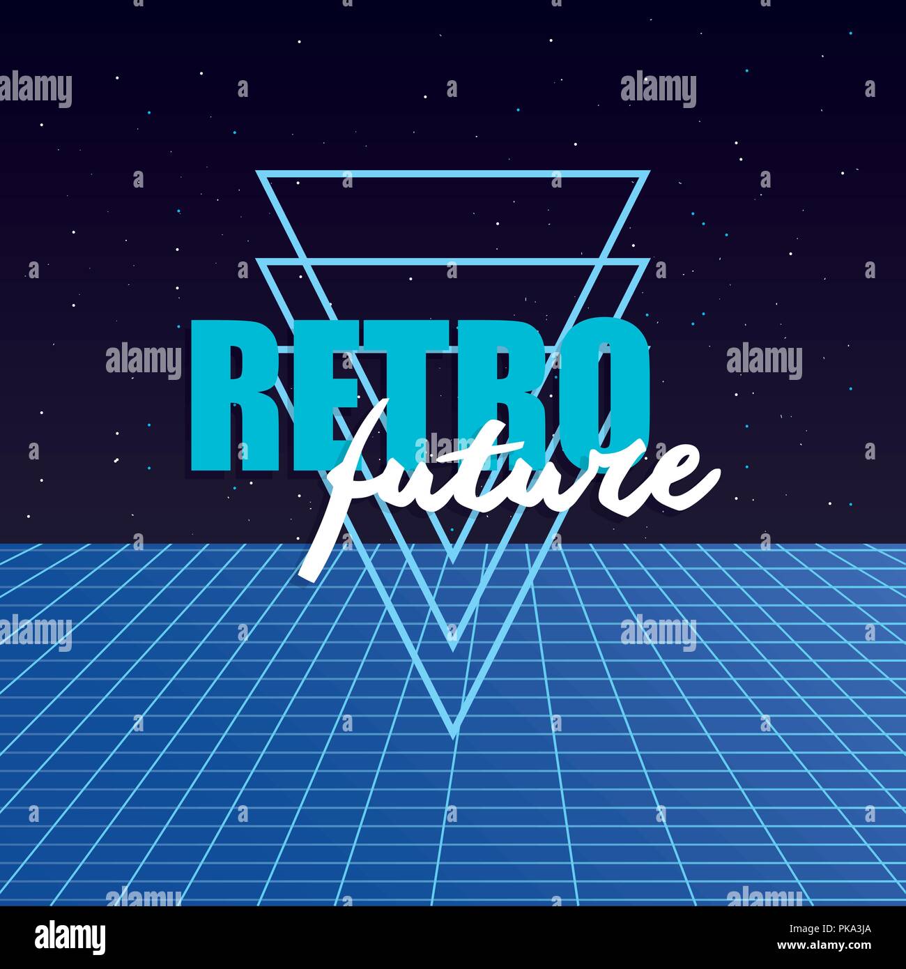retro future label with geometric figures vector illustration design ...
