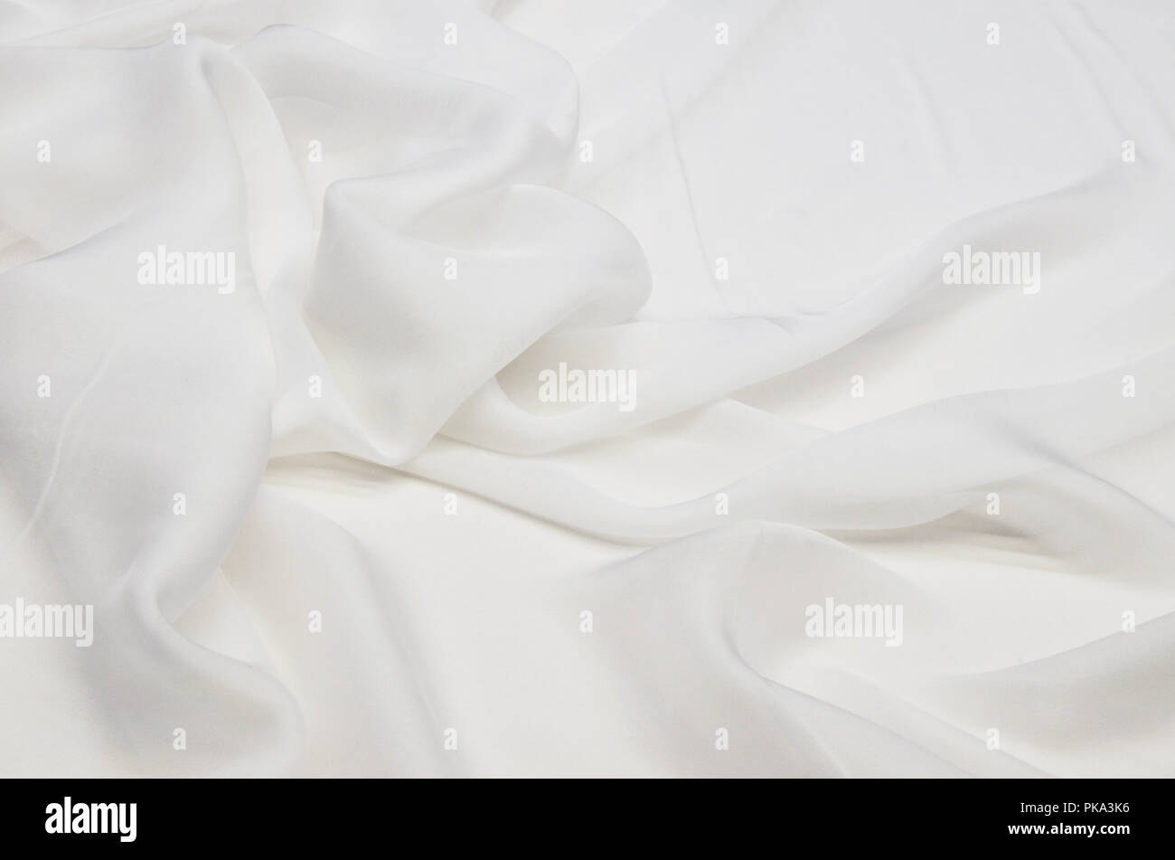 Silk fabric, white chiffon Stock Photo - Alamy